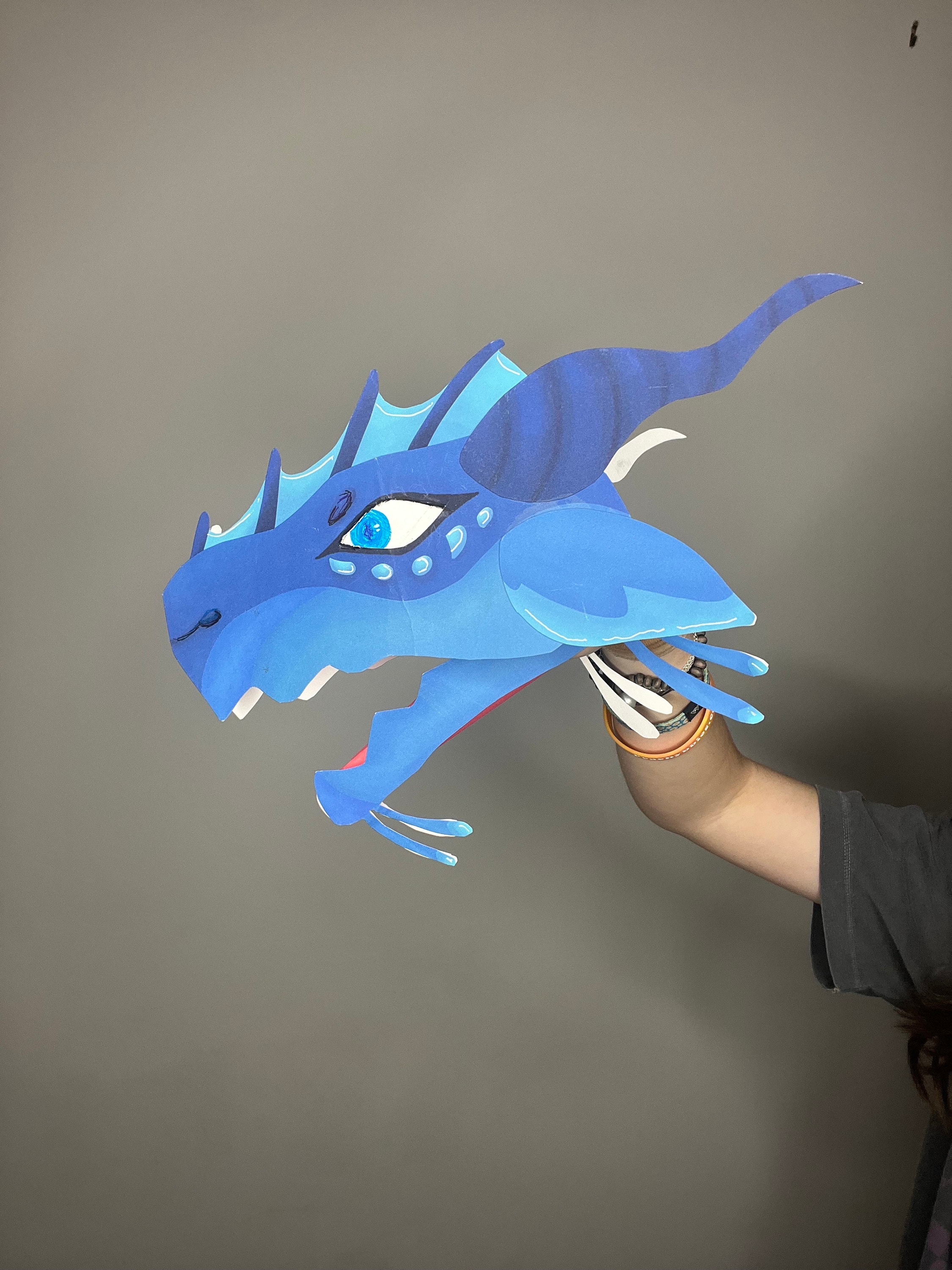 Tsunami Paper Dragon Puppet (wof/wings of Fire) - Etsy