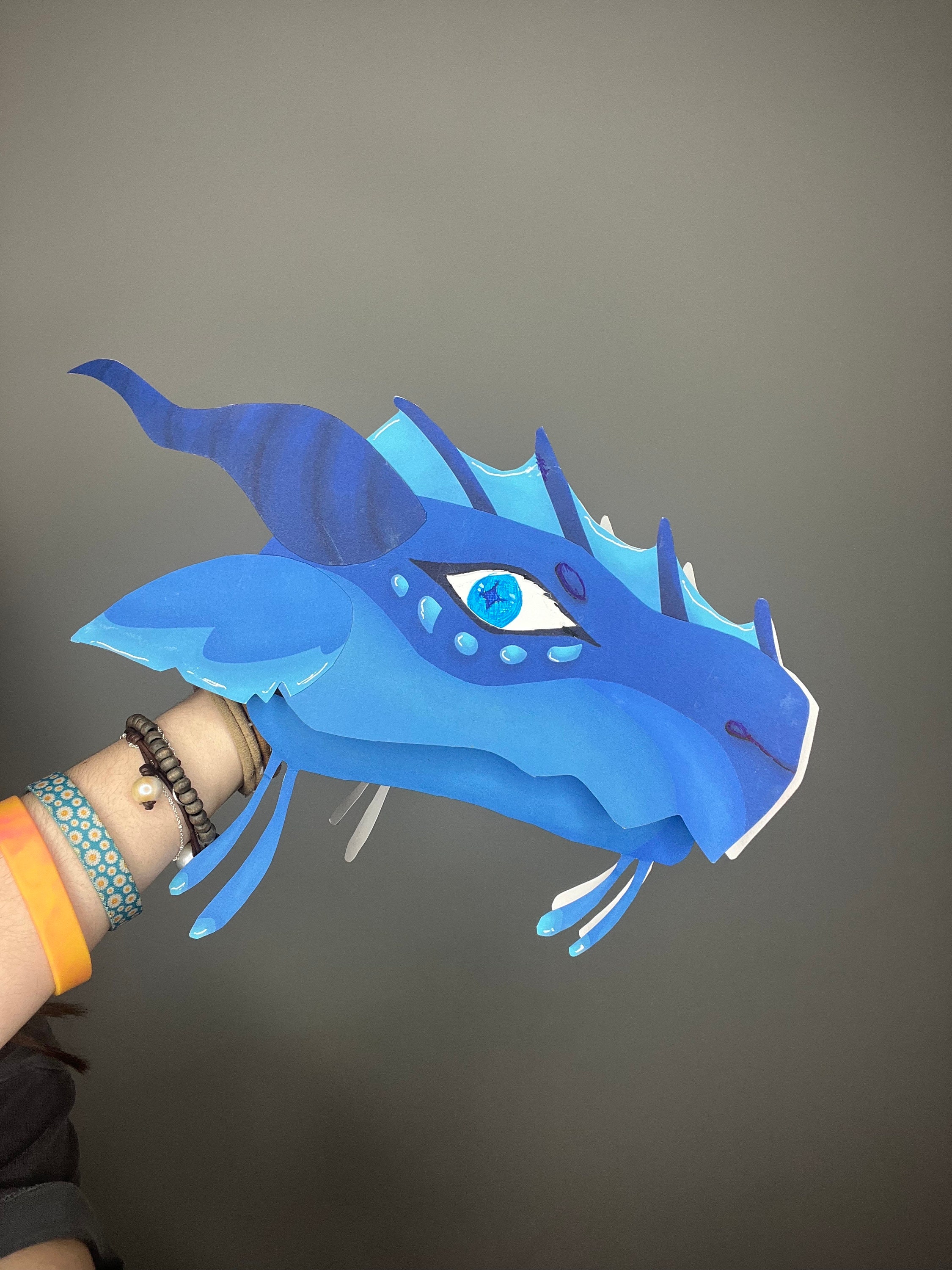 Tsunami Paper Dragon Puppet (wof/wings of Fire) - Etsy