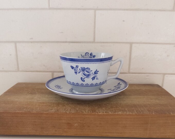 Vintage Spode Blue and White Floral Tea/coffee Cup and Saucer, Spode ...