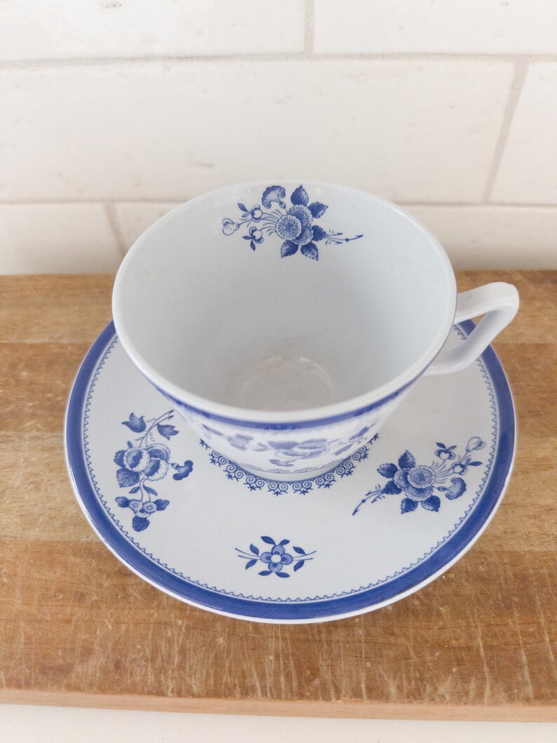 Vintage Spode Blue and White Floral Tea/coffee Cup and Saucer, Spode ...