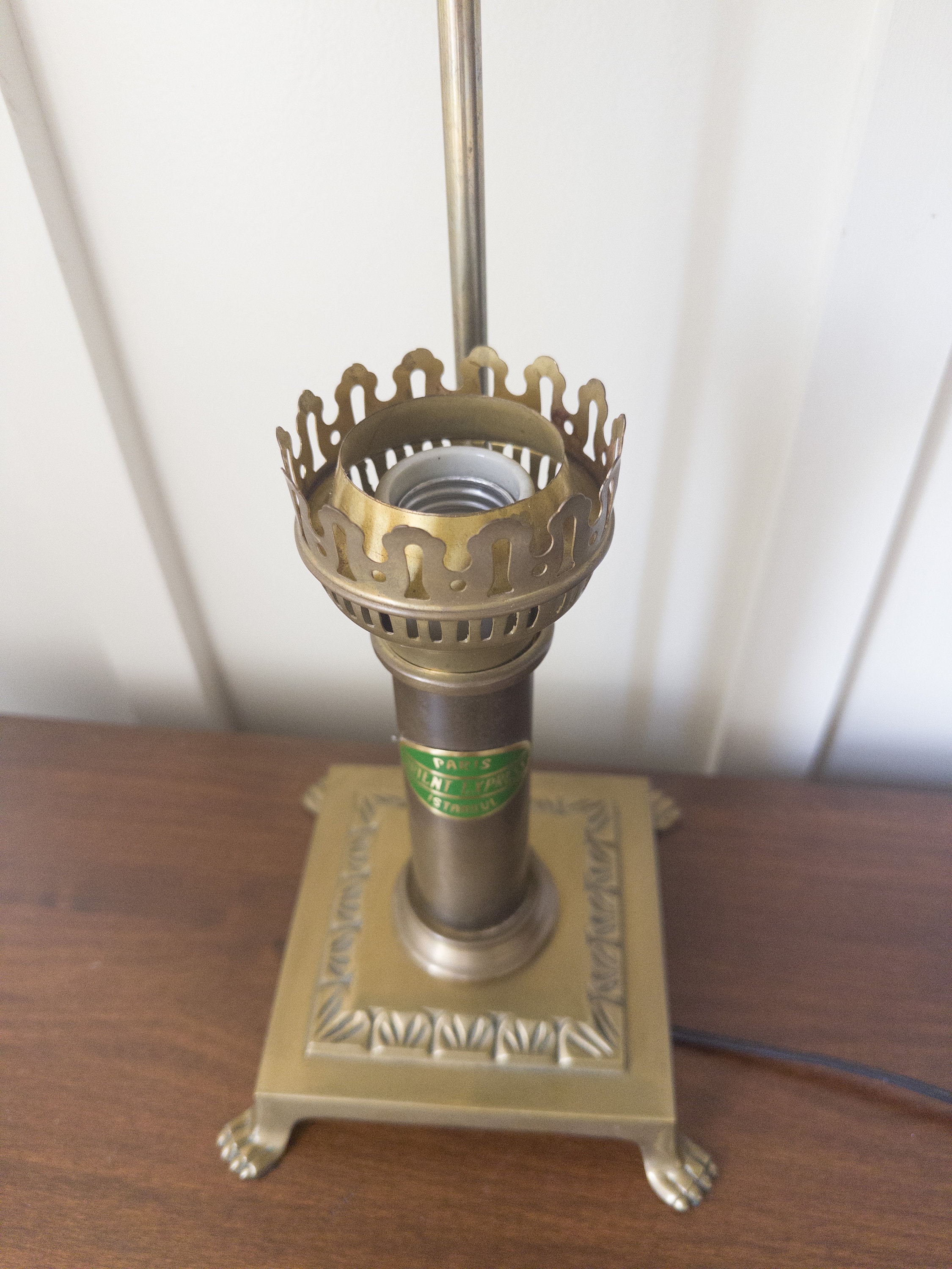 Vintage Brass Paris Orient Express Istanbul Table Lamp With Adjustable ...