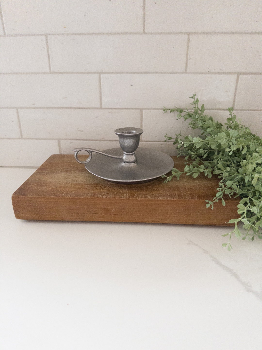 Farmhouse Primitive Carson Statesmetal Chamberstick Candlestick Holder ...