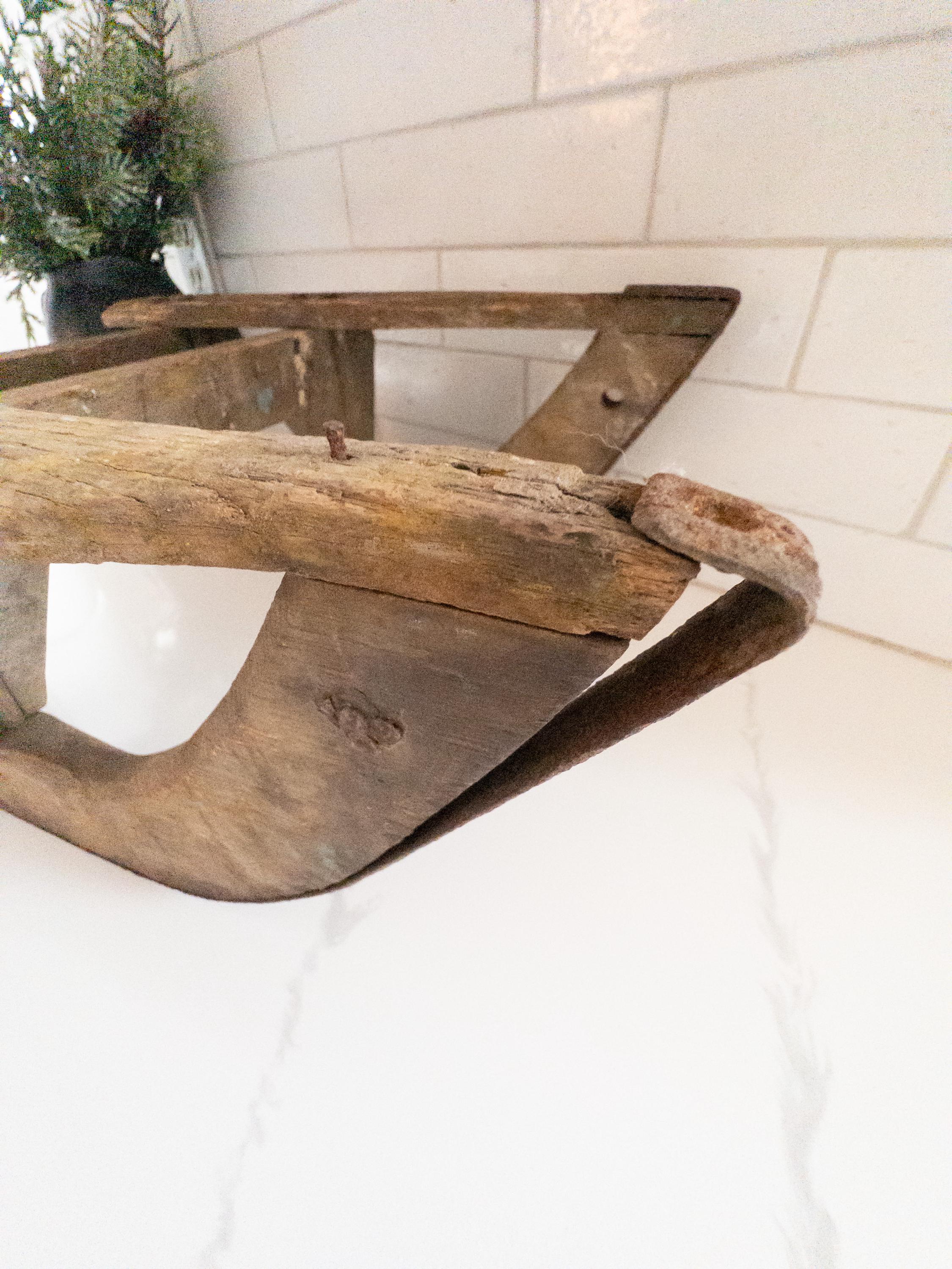 Rustic Antique 19th Century Work Sled From Hungary Primitive Christmas ...