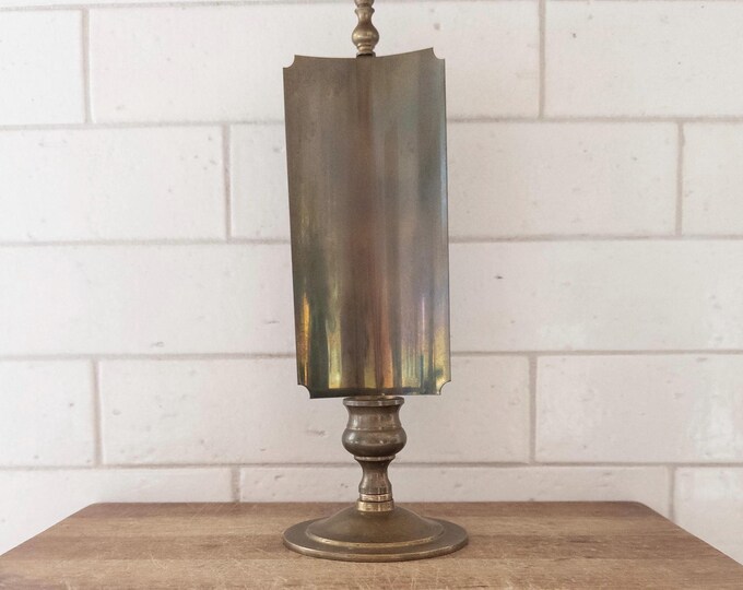 Vintage Brass Candle Holder With Reflector 10" - Etsy