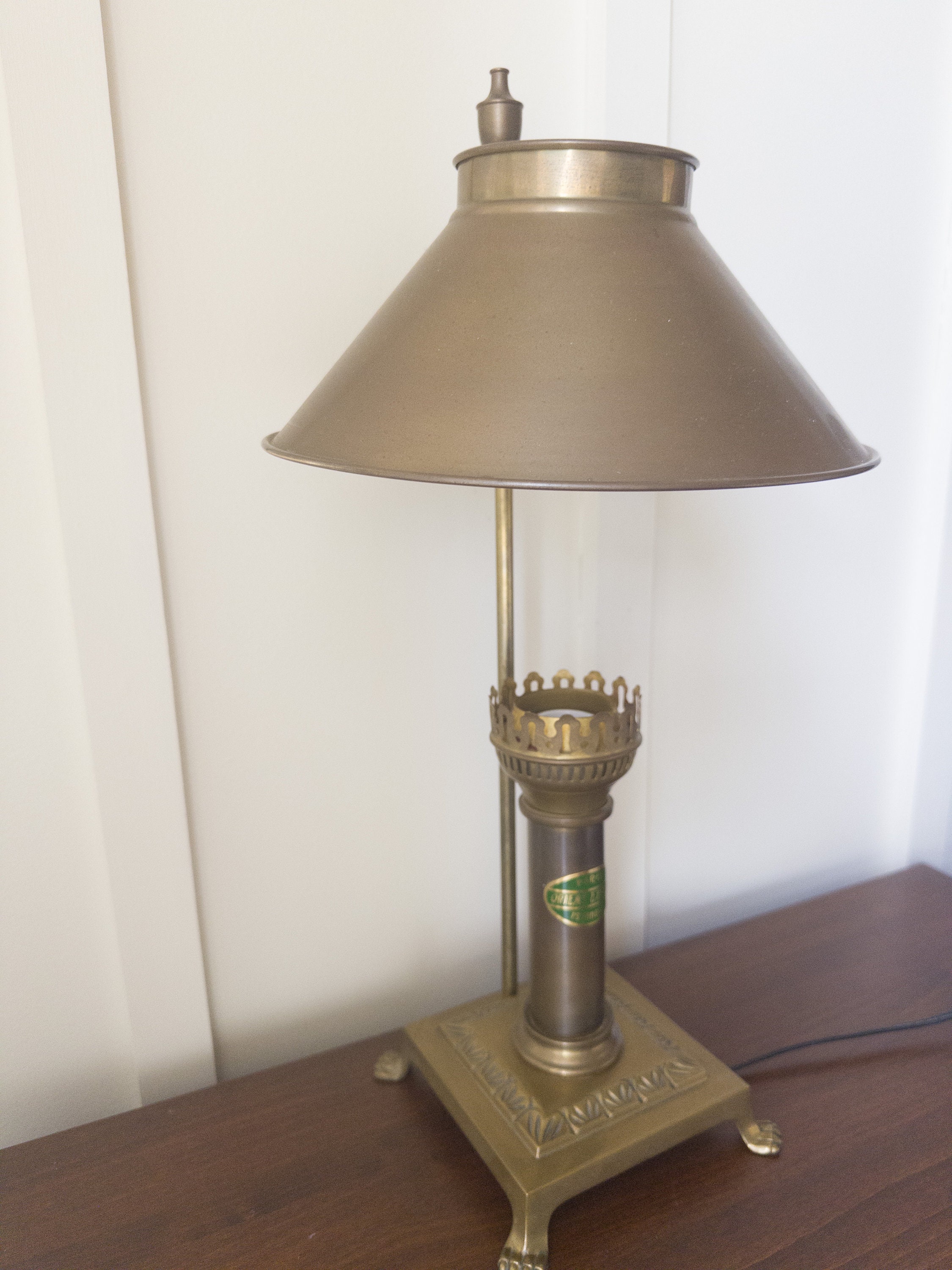 Vintage Brass Paris Orient Express Istanbul Table Lamp With Adjustable ...