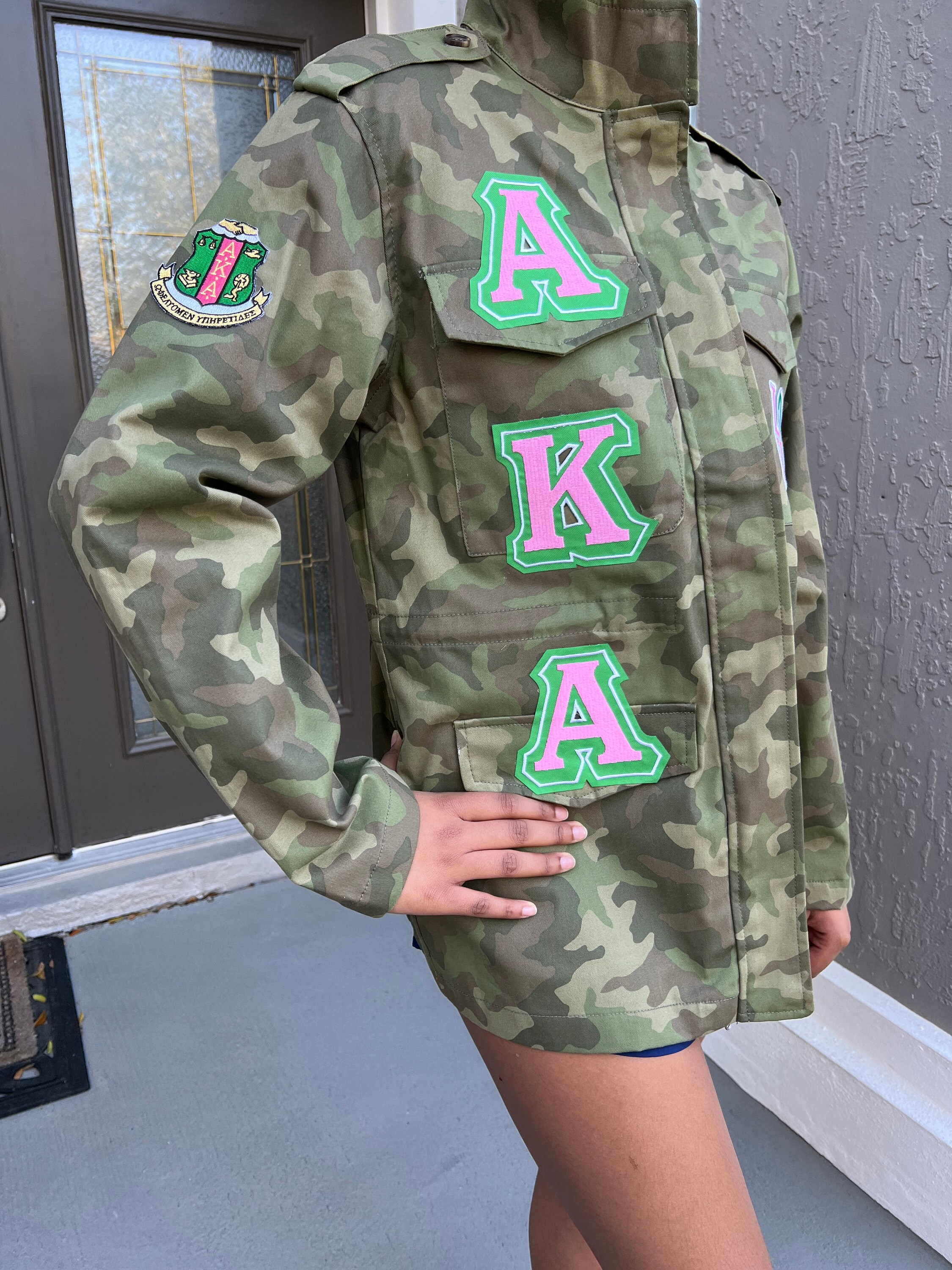 Alpha Kappa Alpha Camouflage Jacket - Etsy