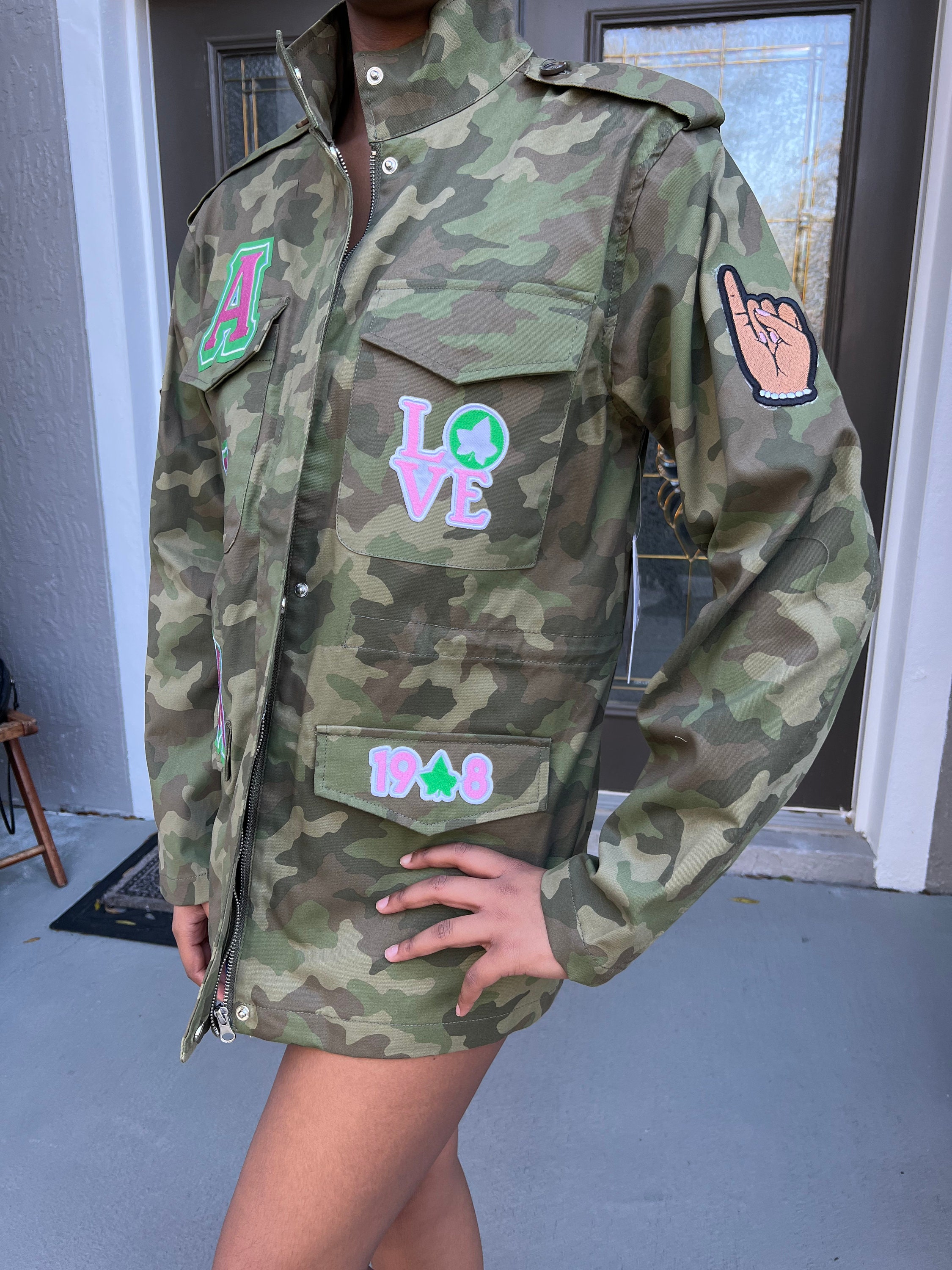 Alpha Kappa Alpha Camouflage Jacket - Etsy
