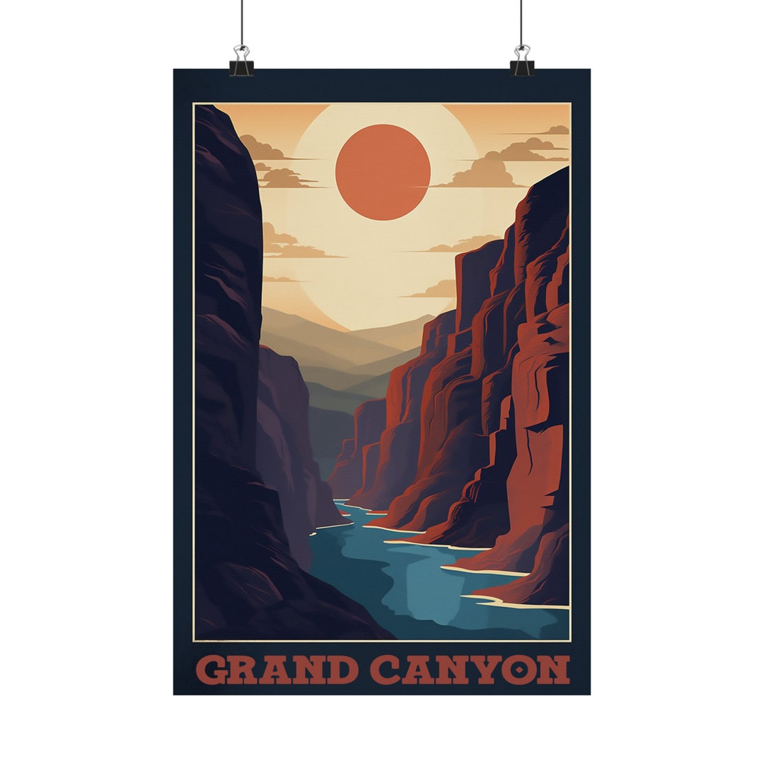Grand Canyon Premium Matte Vintage Poster - Etsy