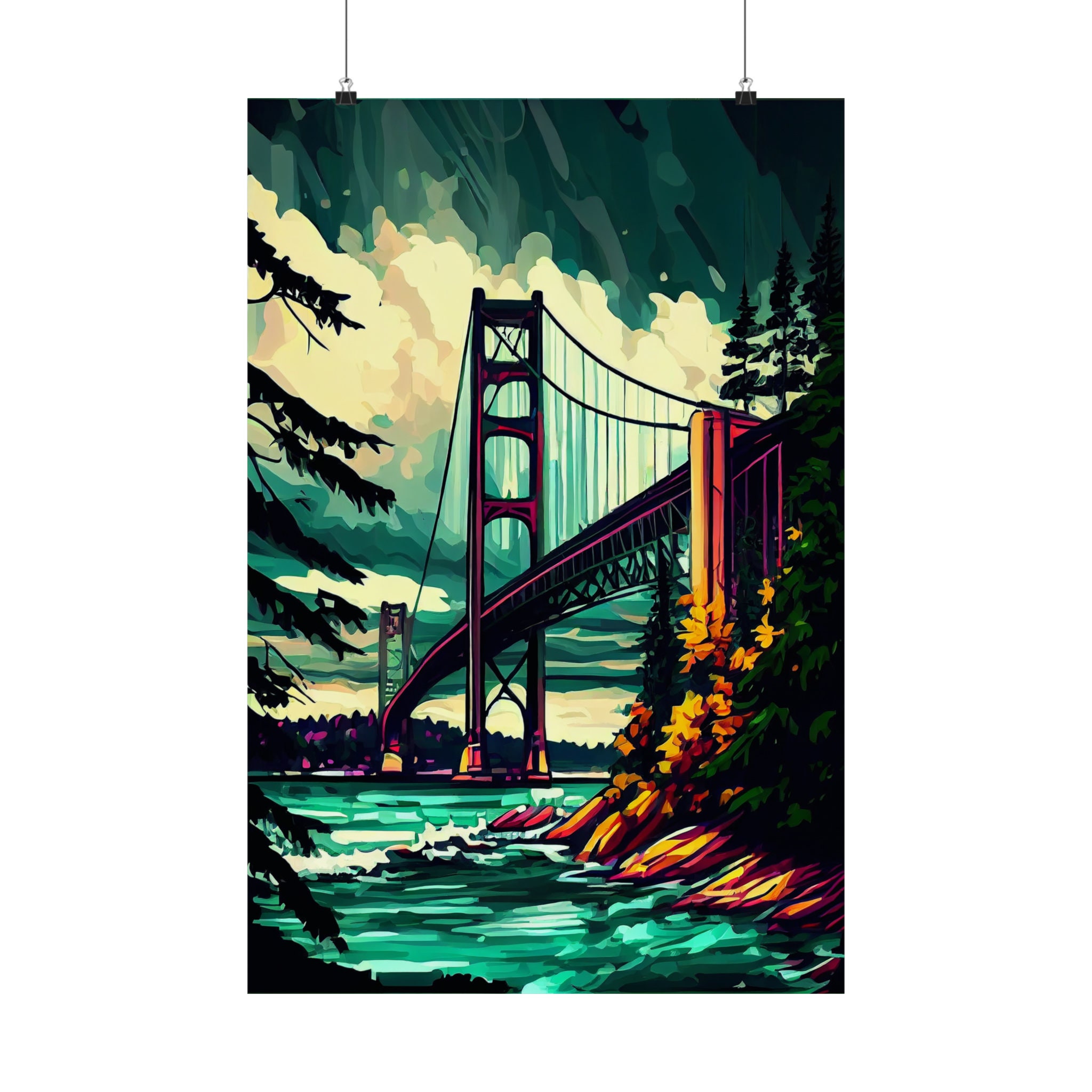 Mackinac Bridge Premium Matte Poster - Etsy