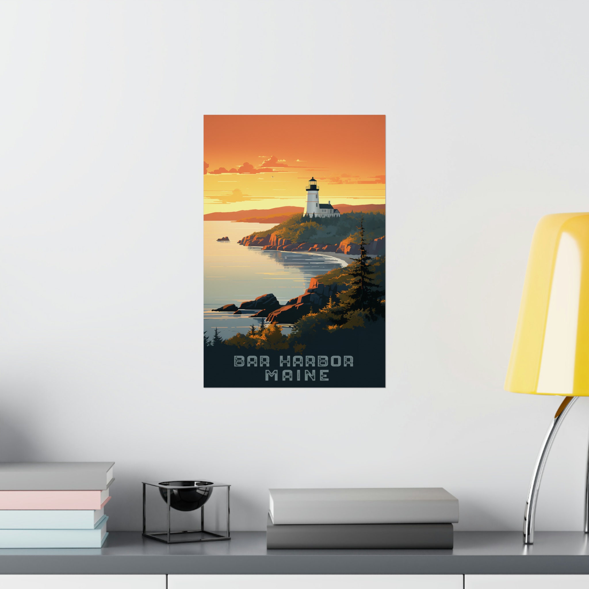 Bar Harbor Maine Vintage Poster Print - Etsy
