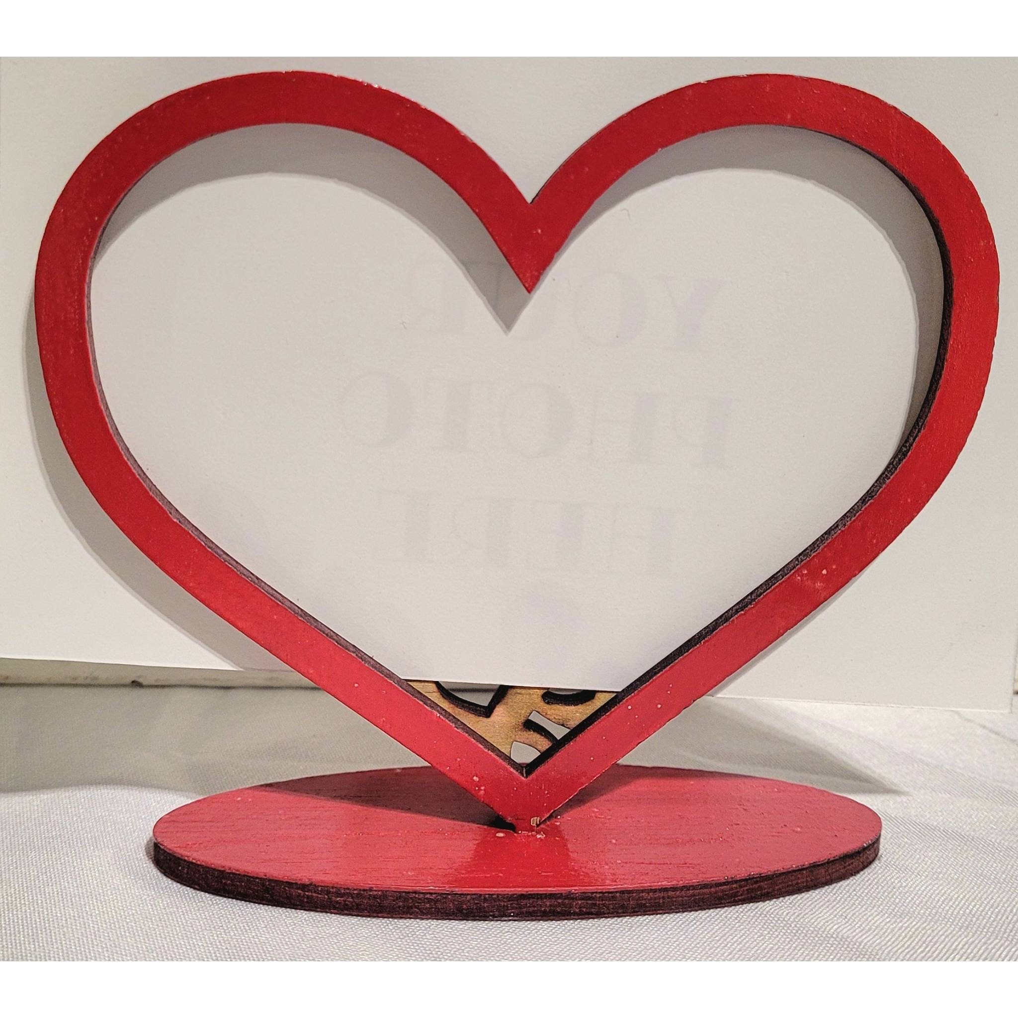 Heart Picture Frame Heart Photo Frame Valentines Day Gift - Etsy
