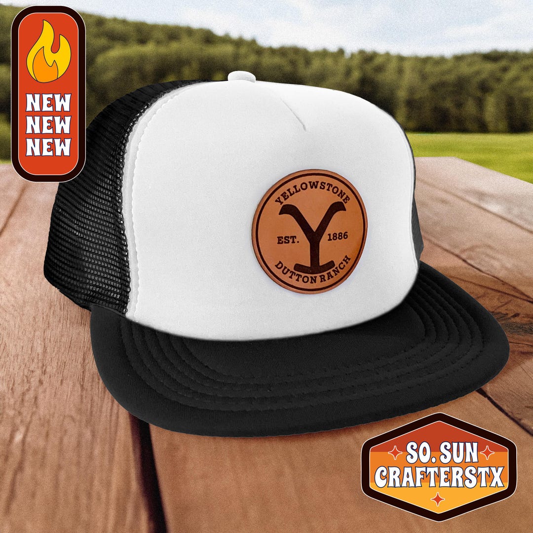 Yellowstone Trucker Hat Yellowstone Hat Yellowstone Leather Patch Hat ...