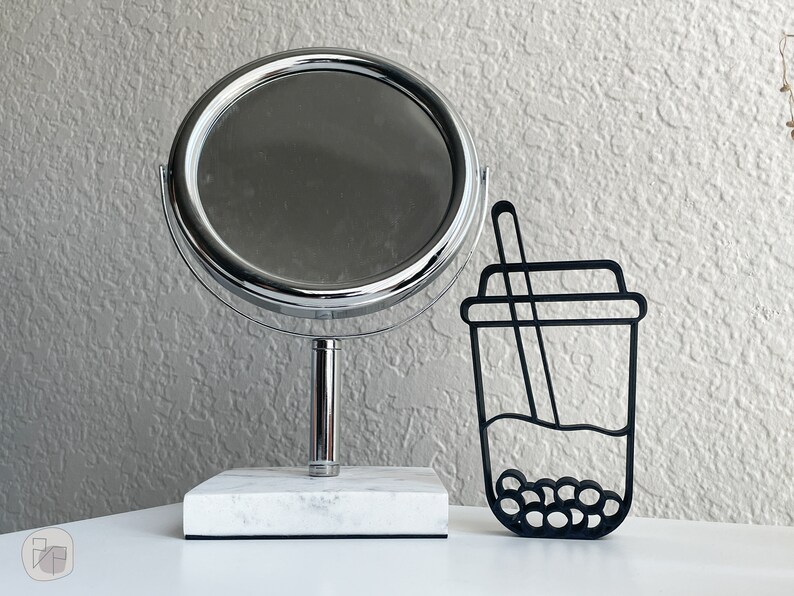 3D Printed Boba Milk Tea Line Art Decor Bubble Tea Art - Etsy