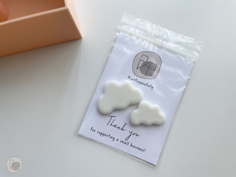 3D Printed Cloud Magnets Pack of 2 Cute Fridge Magnets - Etsy