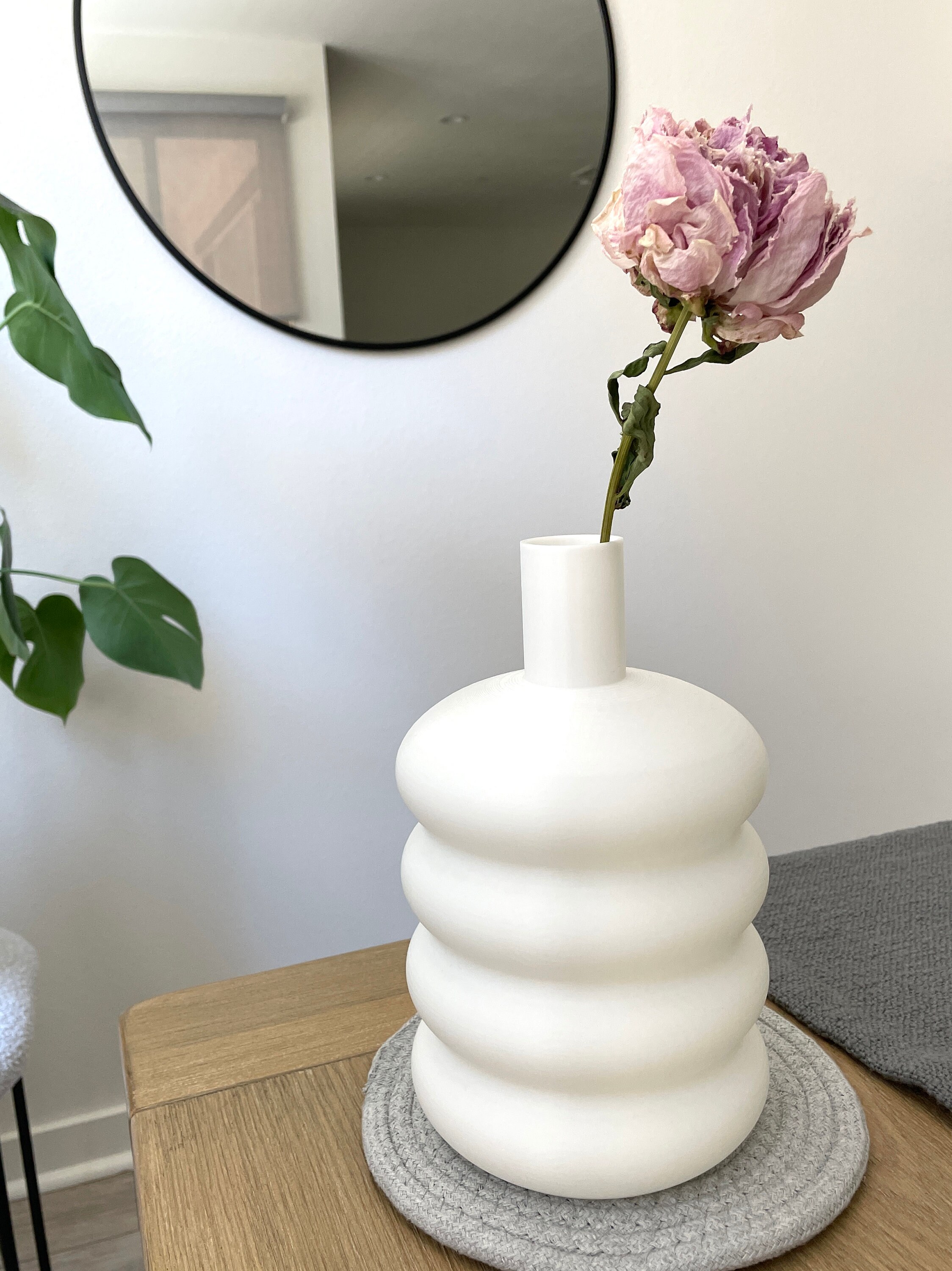 Curvy Overlap Vase Unique Flowing Design Perfect Table - Etsy