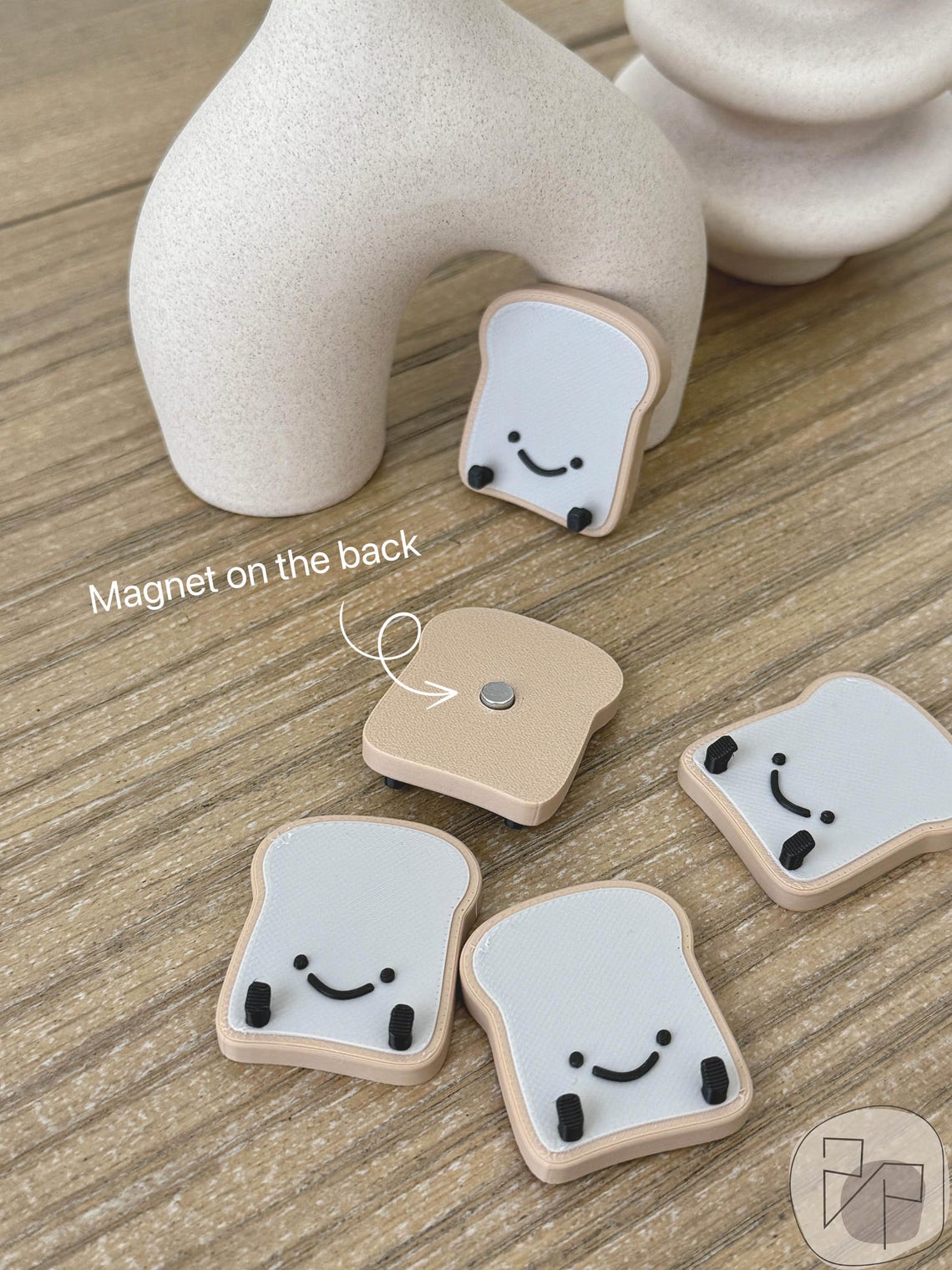 Smiley Toast Magnet, Toast Slice Fridge Magnet, Cute Bakery Inspired ...