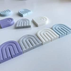 4 Pack 3D Printed Rainbow Magnets , Small Fridge Magnets, Minimalist ...