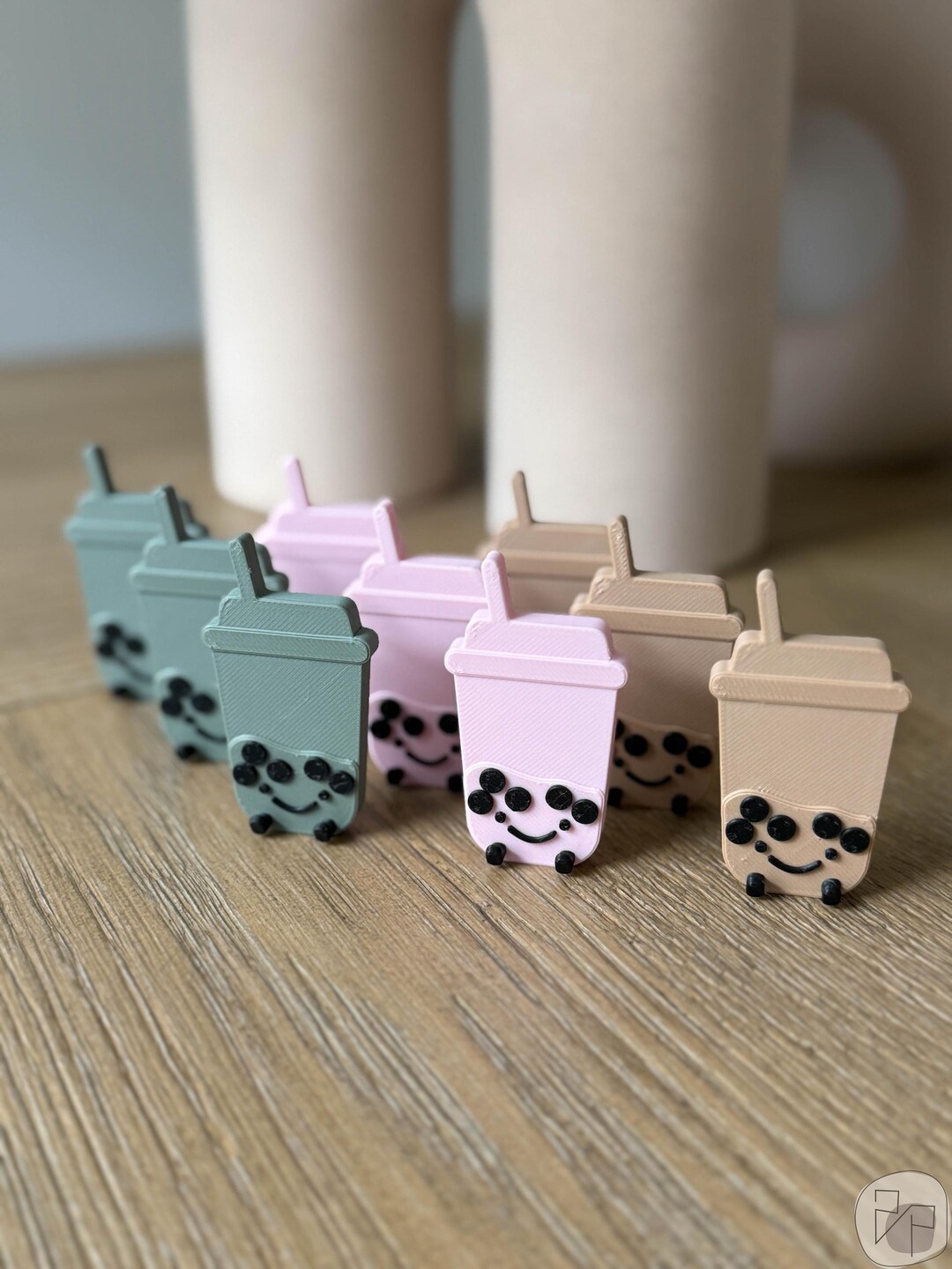 Boba Milk Tea Magnets Set of 3, 3D Printed Refrigerator Magnets, Bubble ...