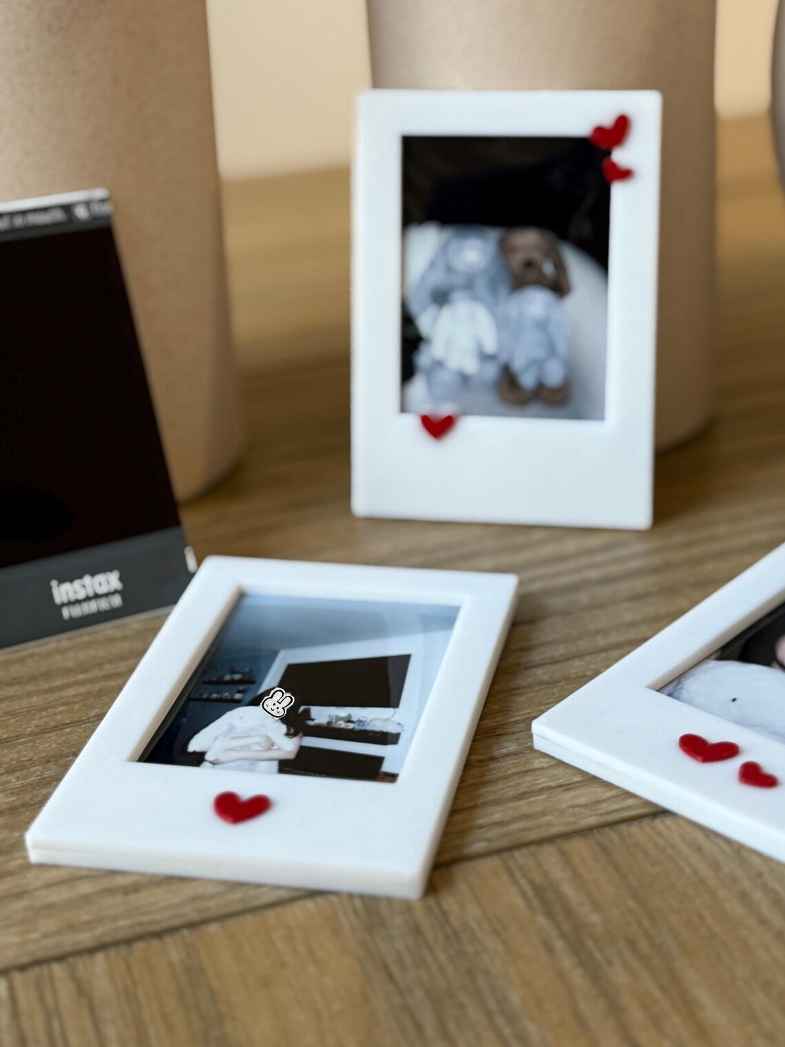 Instax Mini Photo Frame Magnets Pack of 3, Valentine's Heart Photo ...