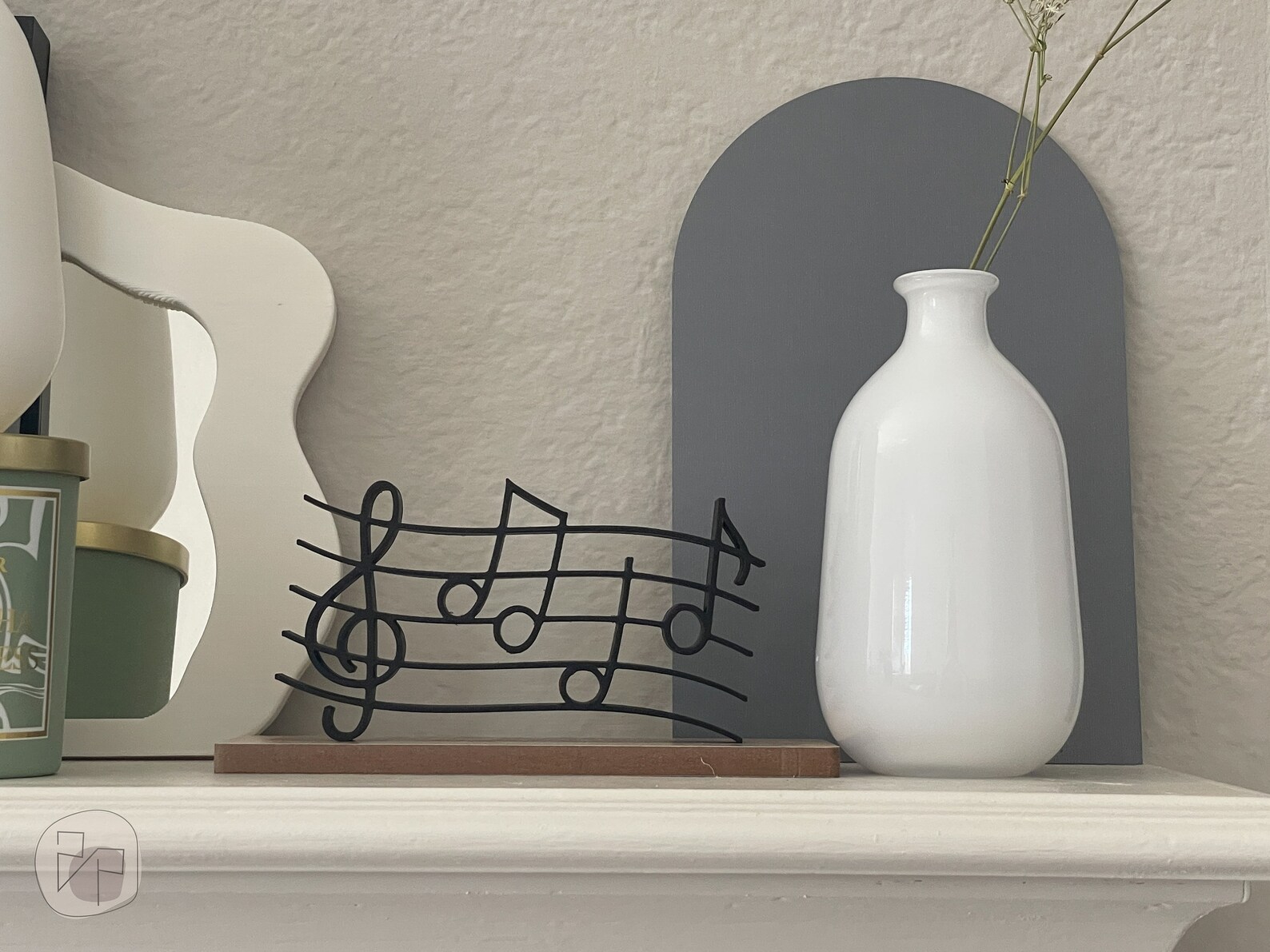Music Notes, Minimalist Art Sculpture, Music Lover Gift Idea, 3d ...