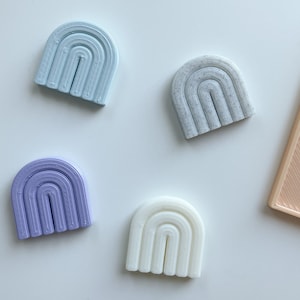 4 Pack 3D Printed Rainbow Magnets , Small Fridge Magnets, Minimalist ...