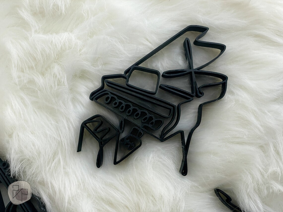 Piano Line Art Decor Minimalist Piano Art Sculpture Music - Etsy