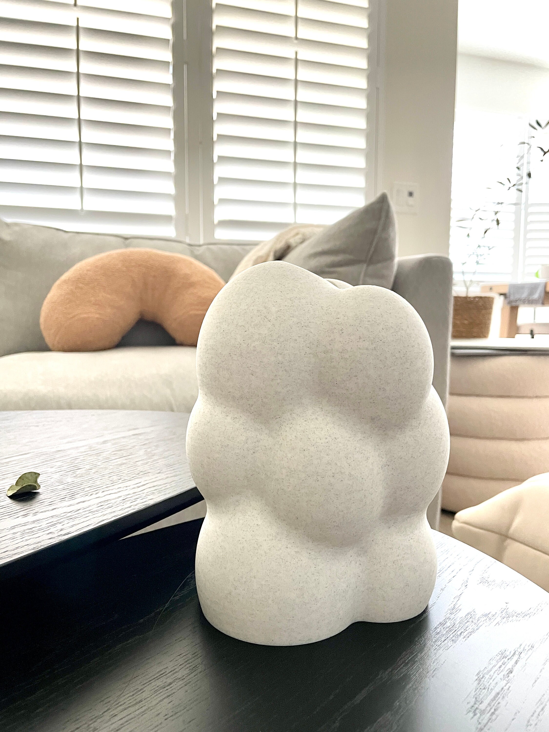 Large Bubble Vase Abstract Art Decor Unique Large Marble - Etsy