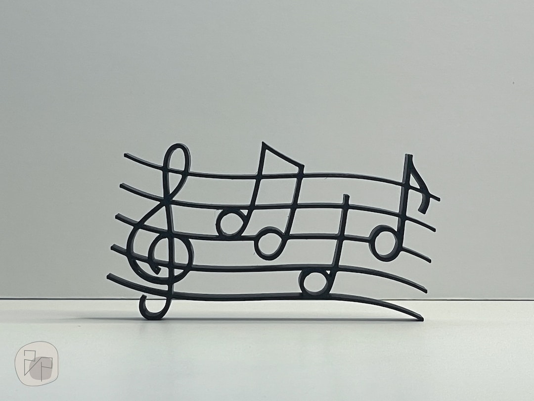 Music Notes, Minimalist Art Sculpture, Music Lover Gift Idea, 3d ...