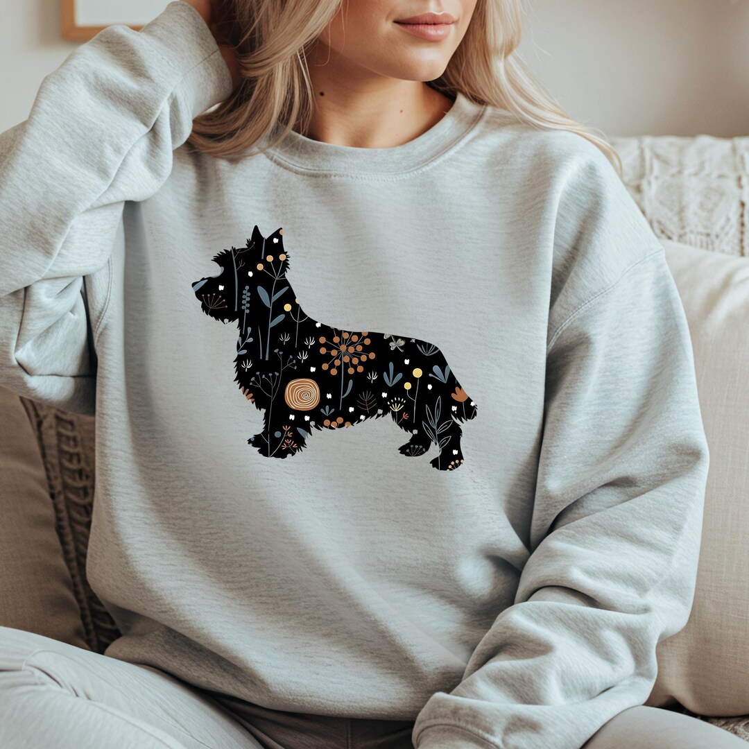 Boho Floral Yorkie Sweatshirt: Cozy Unisex Dog Lover Gift - Etsy
