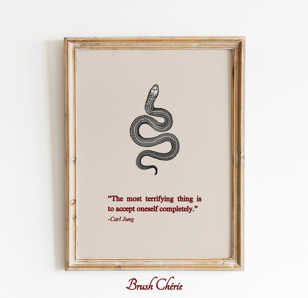 Carl Jung Quote Print: Therapy Office Decor, Snake Art (digital ...