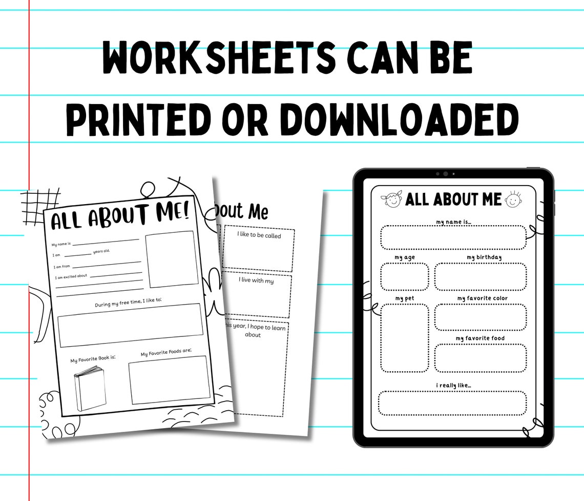All About Me Teacher Worksheets | Printable Worksheets | Worksheets for ...