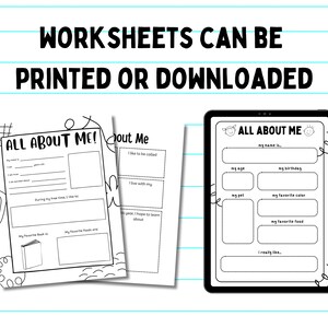 All About Me Worksheet Bundle: Student Icebreaker Activity (PDF) - Etsy