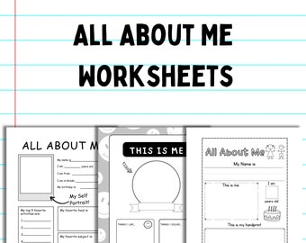 All About Me Worksheet Bundle | My Dream Life & Gratitude Printable ...