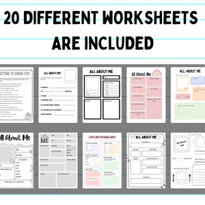 All About Me Worksheet Bundle: Student Icebreaker Activity (PDF) - Etsy