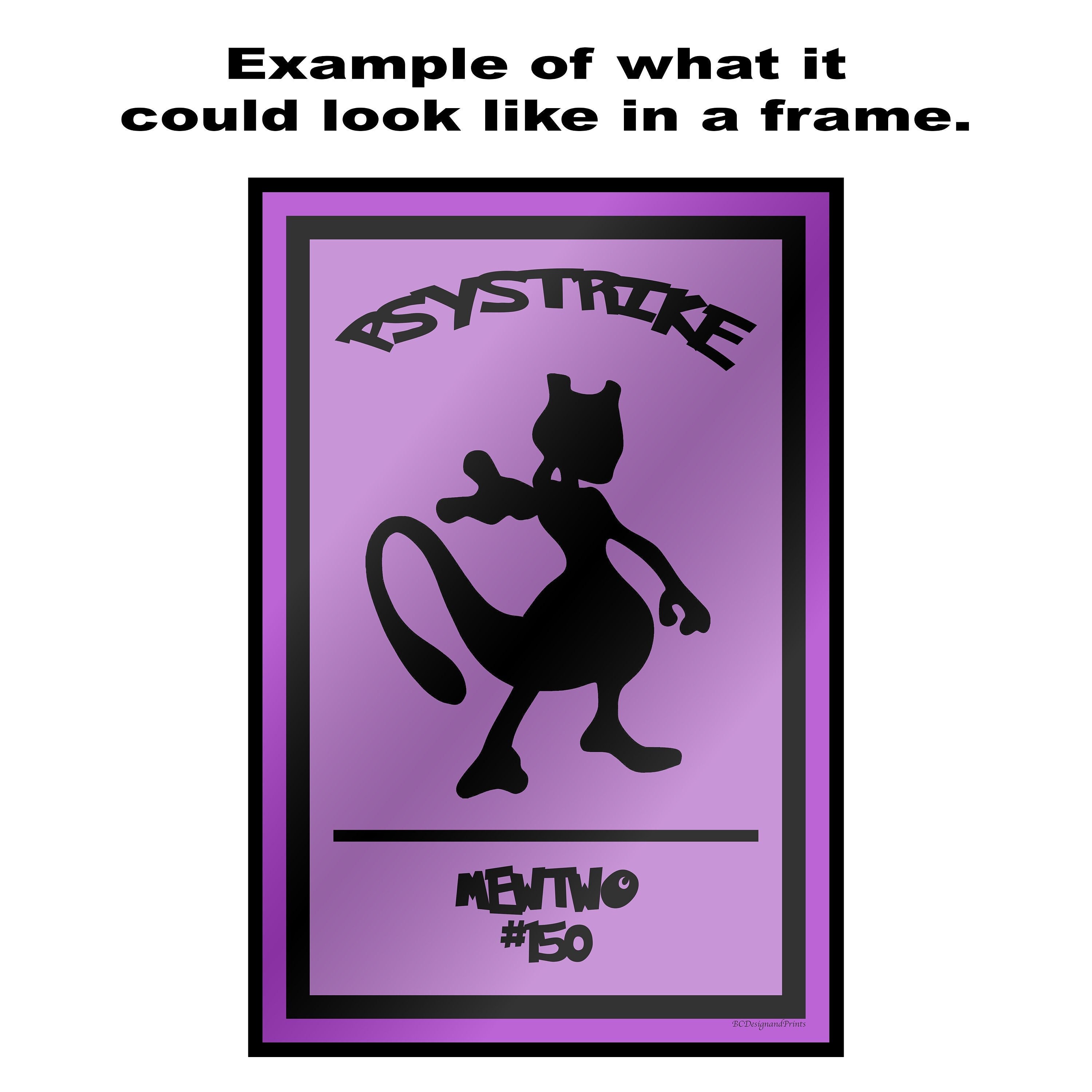 Pokemon Mewtwo 150 Printable Digital Download Instant Download Pokemon ...