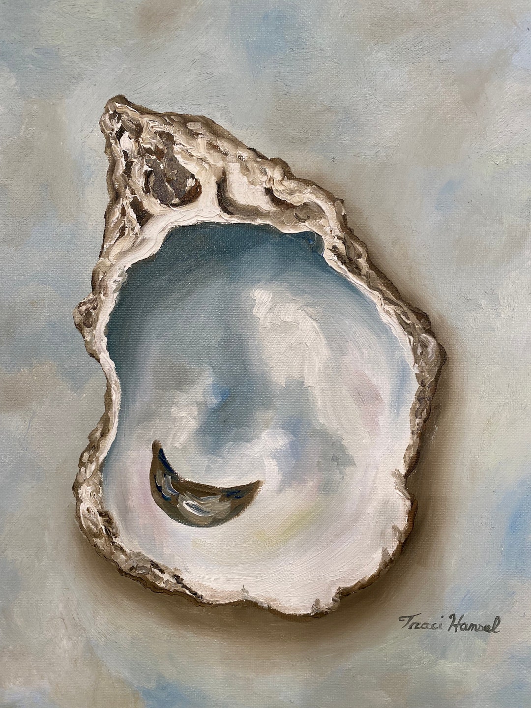 Oyster Shell, Oyster, Nautical Art, Oyster Art Print, Giclee Art Print ...