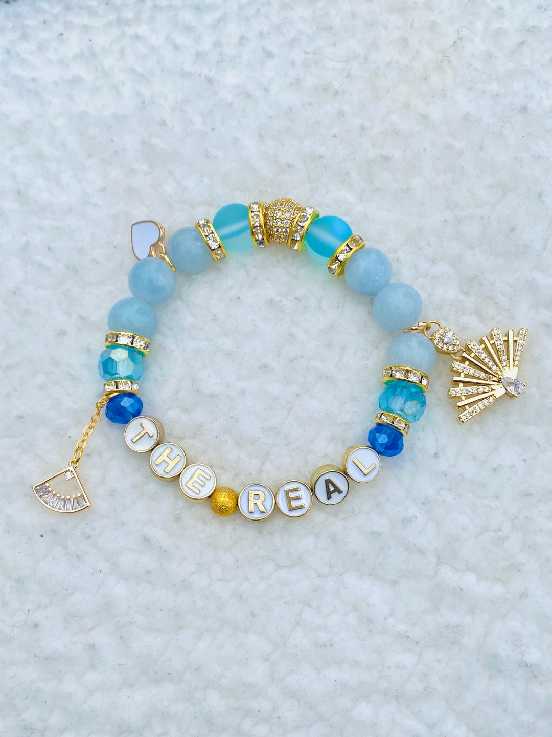 ATEEZ the Real: "calligraphy Unit" Genuine Aquamarine Embellished ...