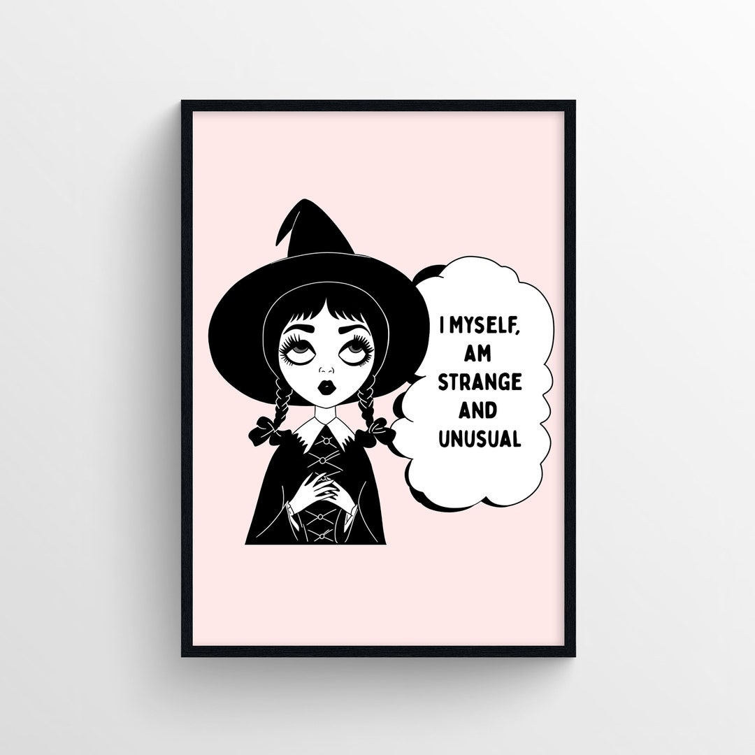 Art Print, Goth Girl, Wednesday Addams, Lydia Deeyz, Tim Burton ...
