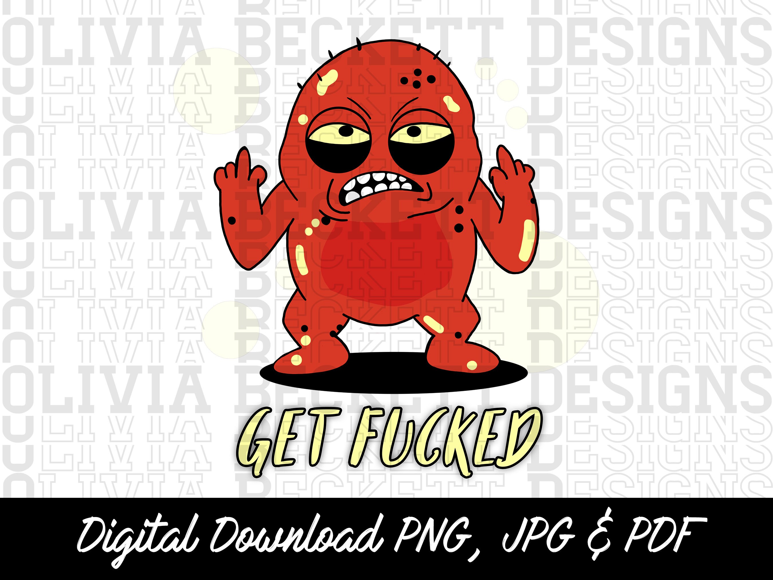 Red Goobler, the Solar Opposites, Get Fucked, PNG PDF JPG Digital ...