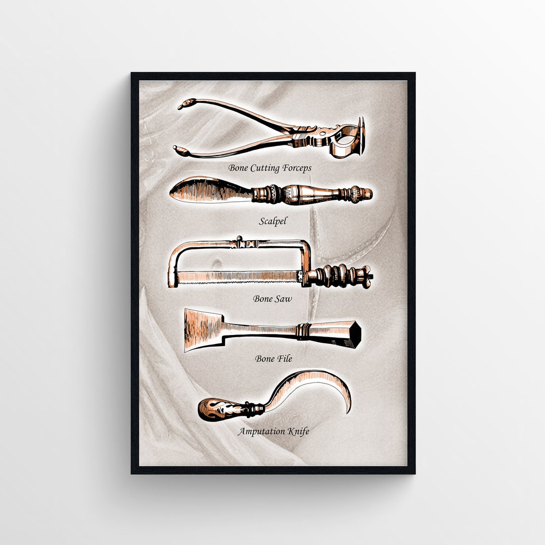 Victorian Medical Tools Art Print, Morbid Artwork, Science and Health ...
