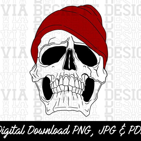 Skeleton With Beanie Svg - Etsy
