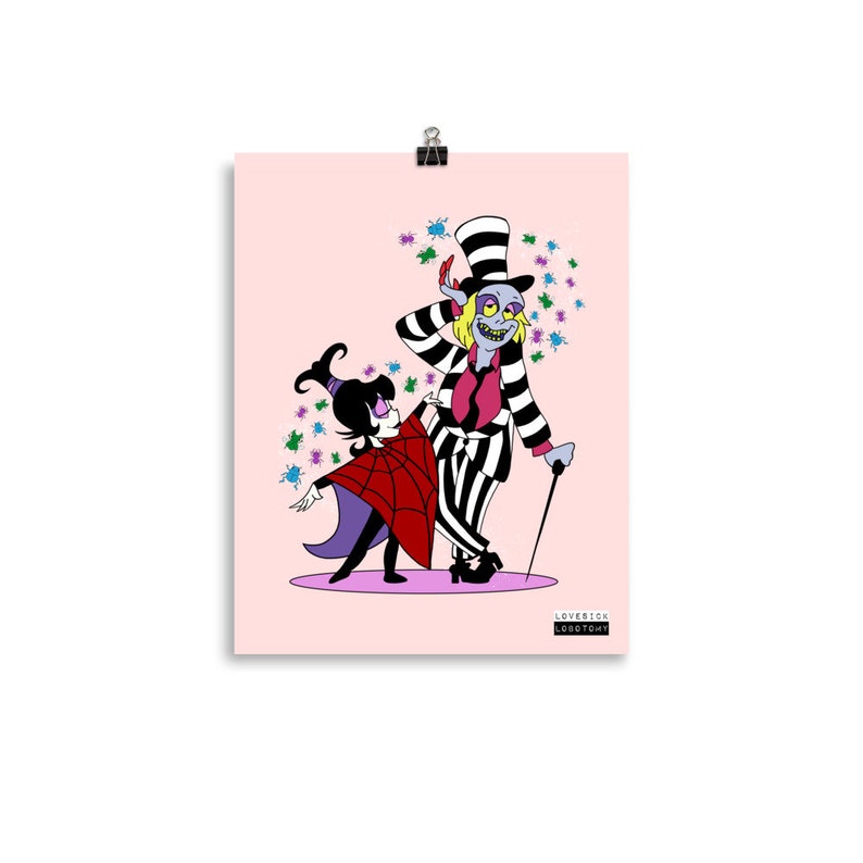 Beetlejuice Art Print, Tim Burton, 80s Film, Cult Film, Lydia Deetz ...