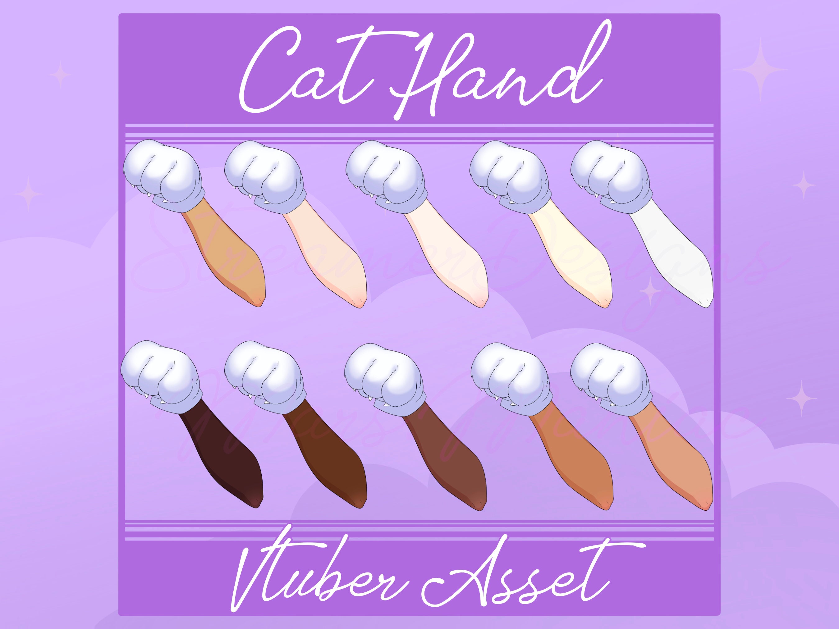 Vtuber Cat Arm Hotkey Asset, Vtuber Asset, Vtuber Accessory, Vtuber ...