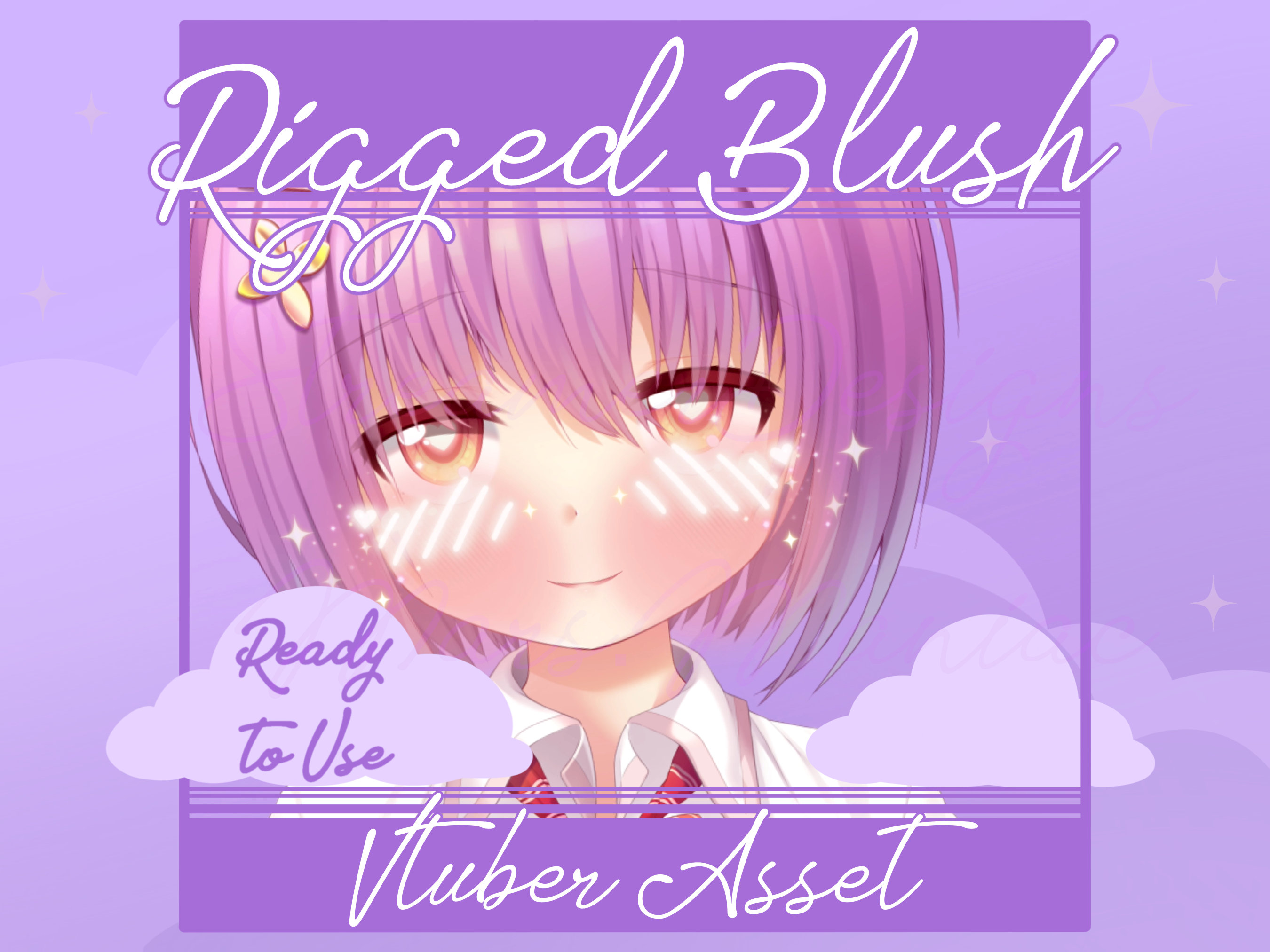 RIGGED Vtuber Asset, Vtuber Heart Blush, Vtuber Makeup, Vtuber Blush ...
