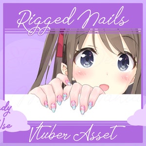 Vtuber Cute Nails Asset, Vtuber Asset, Vtuber Accessory, Vtuber Hand ...