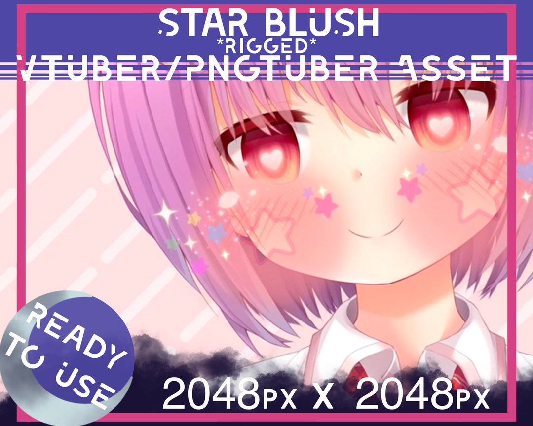RIGGED Vtuber Asset, Vtuber Star Blush, Vtuber Makeup, Vtuber Blush Asset, Vtuber Face Asset ...