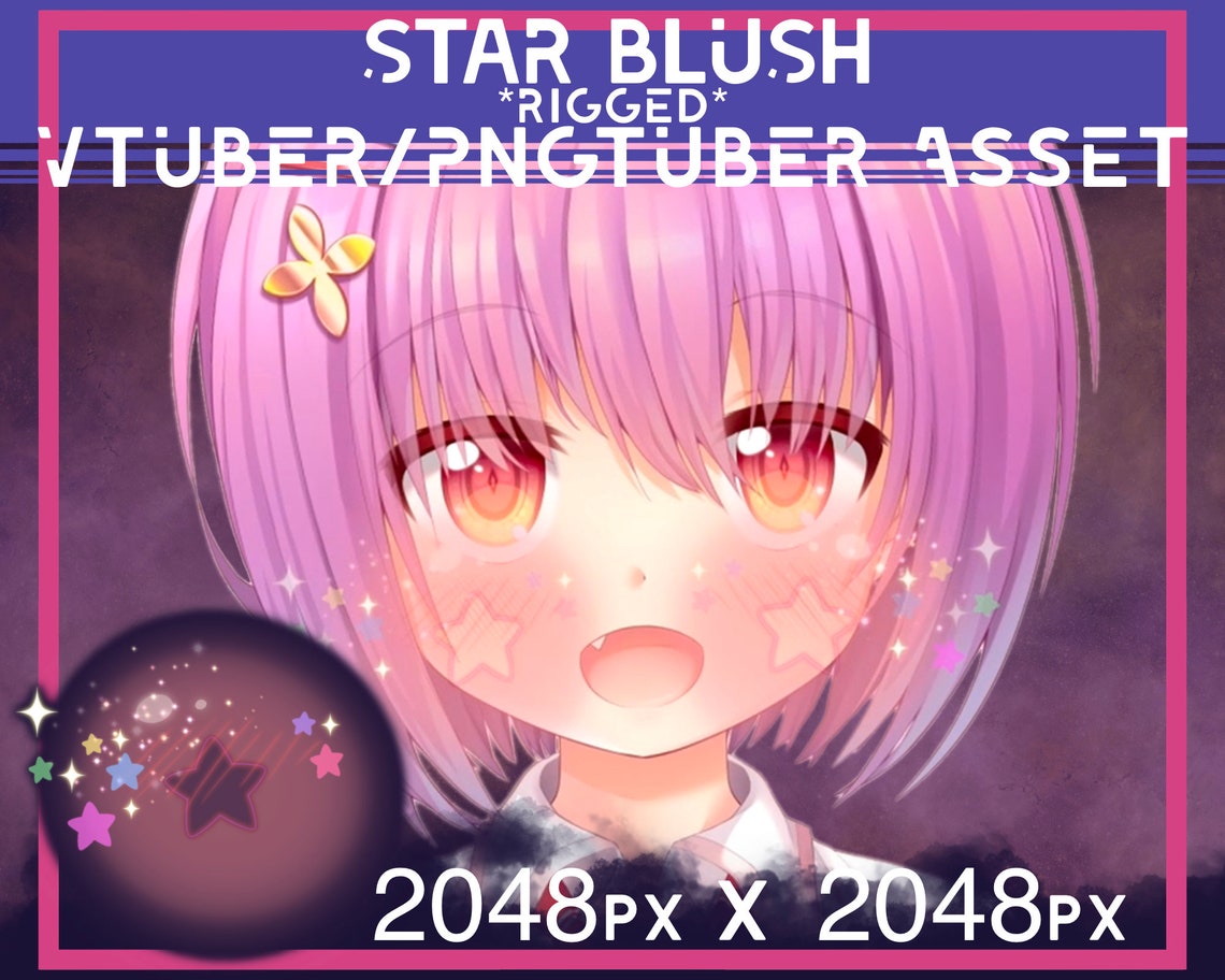 RIGGED Vtuber Asset, Vtuber Star Blush, Vtuber Makeup, Vtuber Blush ...