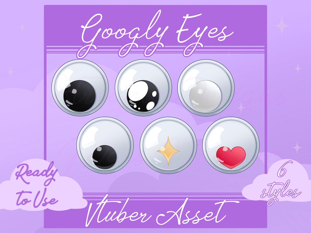Vtuber Googly Eyes Asset, Vtuber Asset, Vtuber Accessory, Vtuber Funny ...