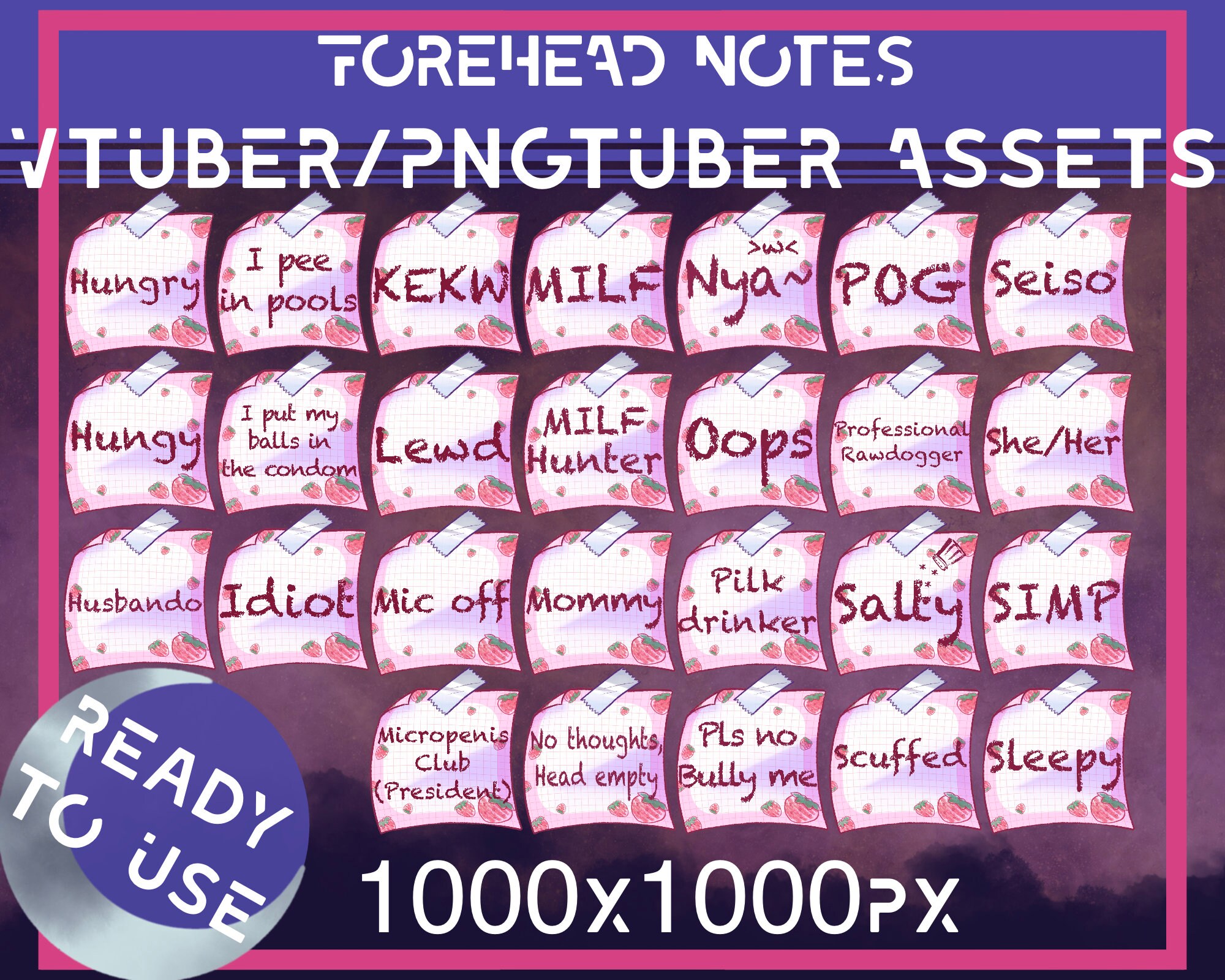 Vtuber Asset for Twitch Channel Points Redeem, Pngtuber Asset for ...