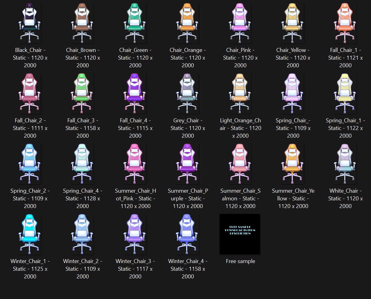 Vtuber Asset Pngtuber Racing Chair for Vtuber Model Backgrounds ...